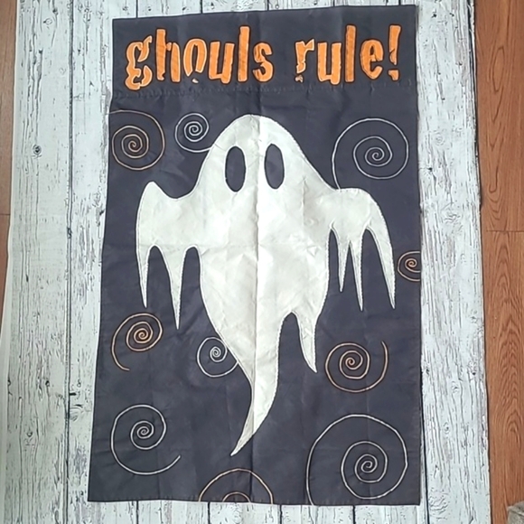 Accents | Y2k Full Size Ghouls Rule Halloween Ghost Double Sided Flag ...